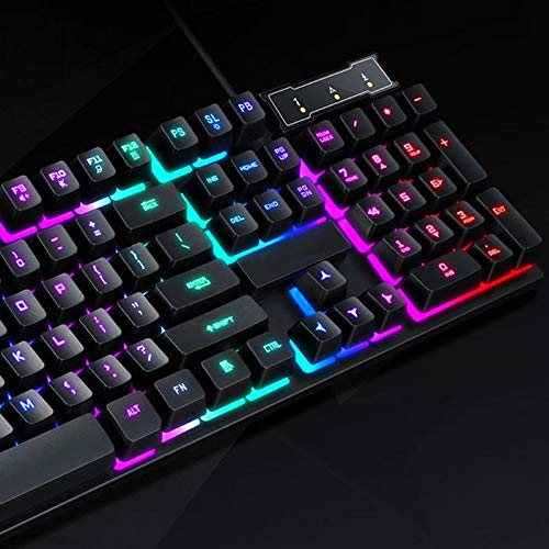 USB Wired Gaming Keyboard for PC Laptop 104 Keys Backlit Mechanical Gaming Keyboard Floating keycap