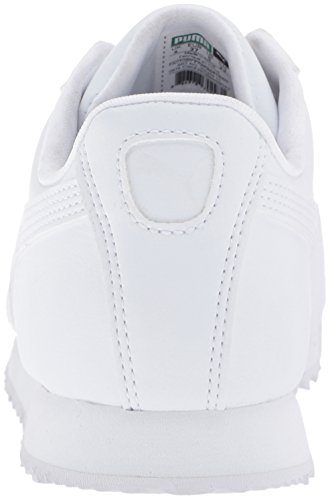 PUMA Roma Basic JR Sneaker (Little Kid/Big Kid) , White/Light Gray, 1.5 M US Little Kid