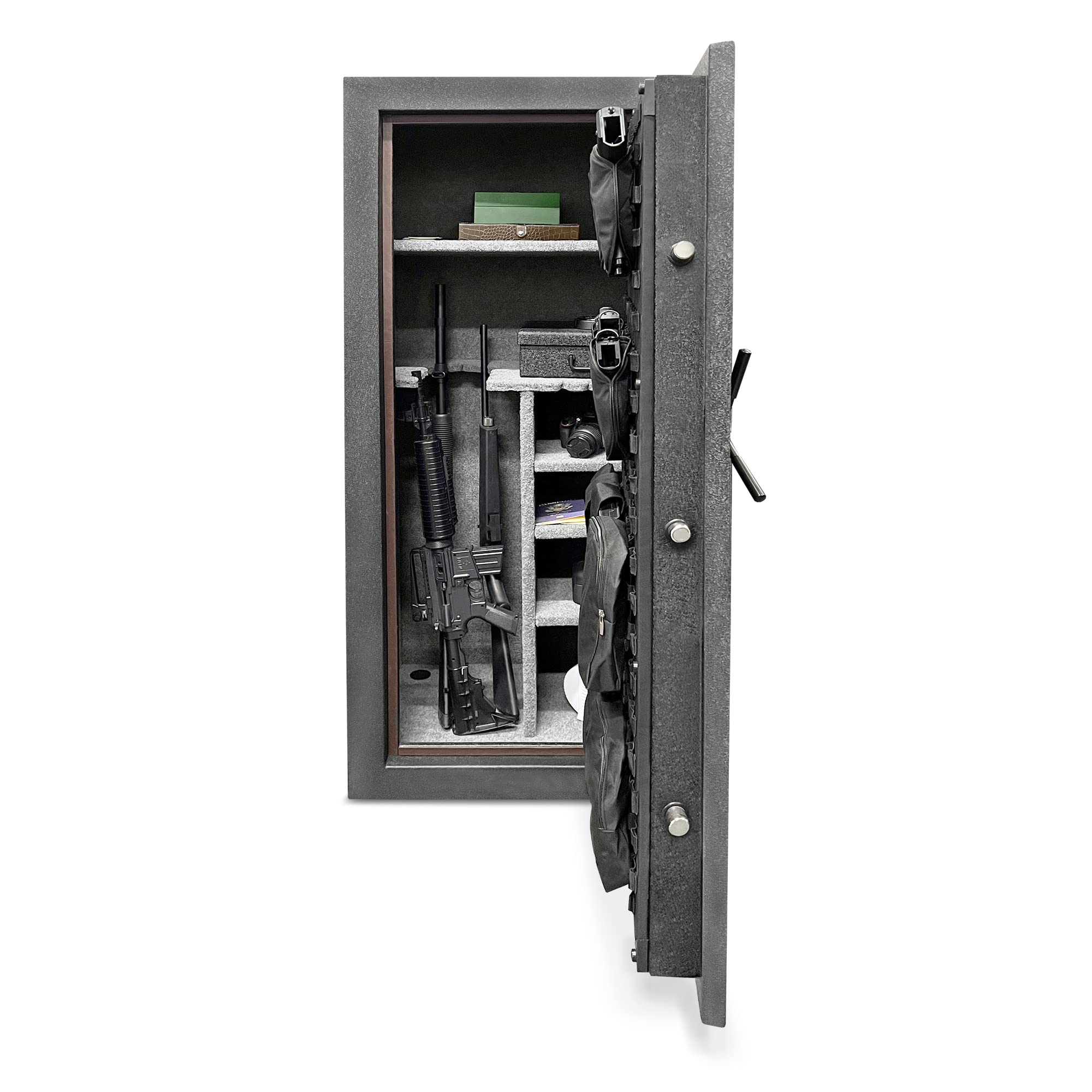 Stealth Essential Gun Safe EGS28 Special Edition FLAG Safe 28 Gun Capacity with 30 Minute Fire Protection California DOJ Approved Black