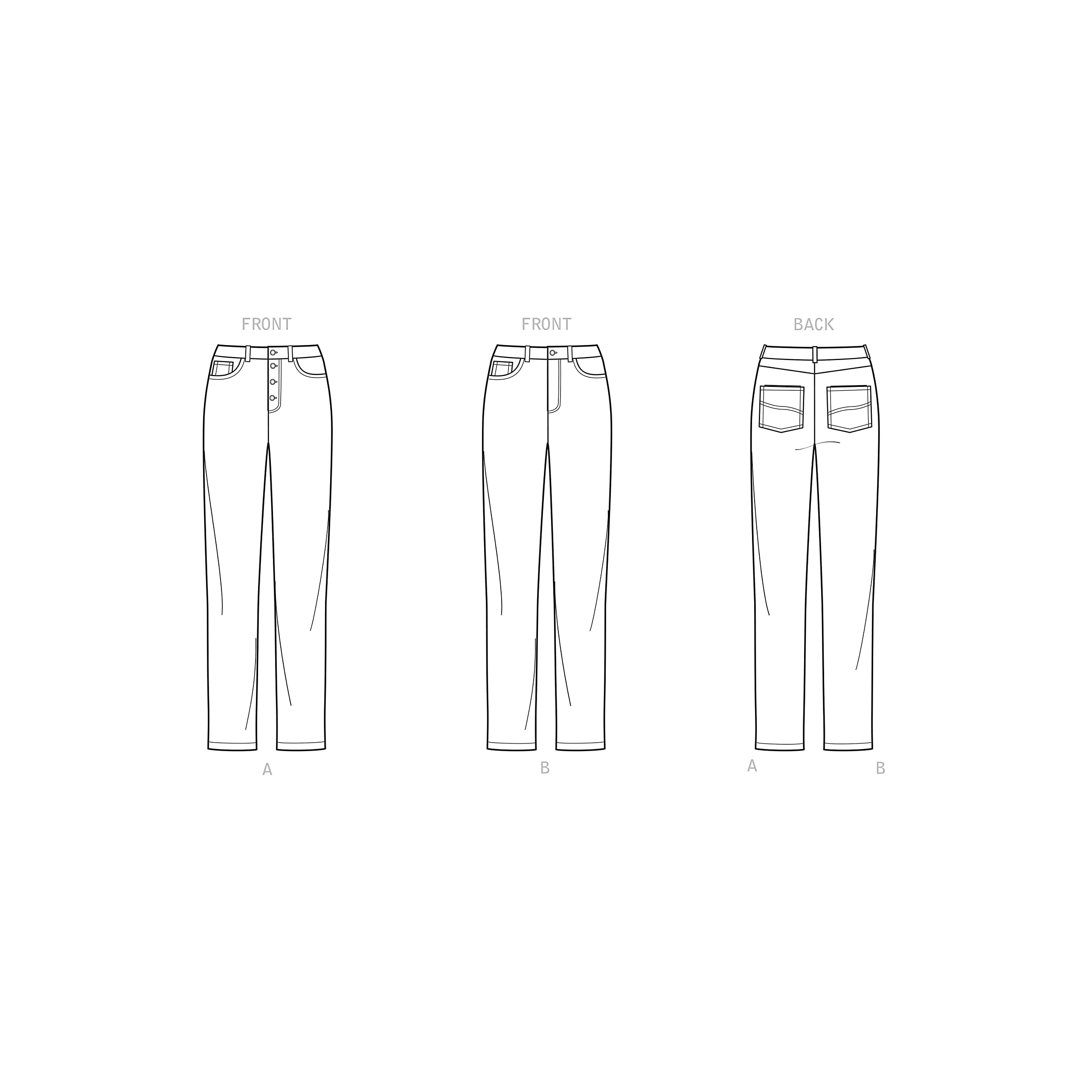 Simplicity Misses' and Women's Vintage Jeans Packet, Code 9266 Sewing Pattern, Sizes 20W-28W, White