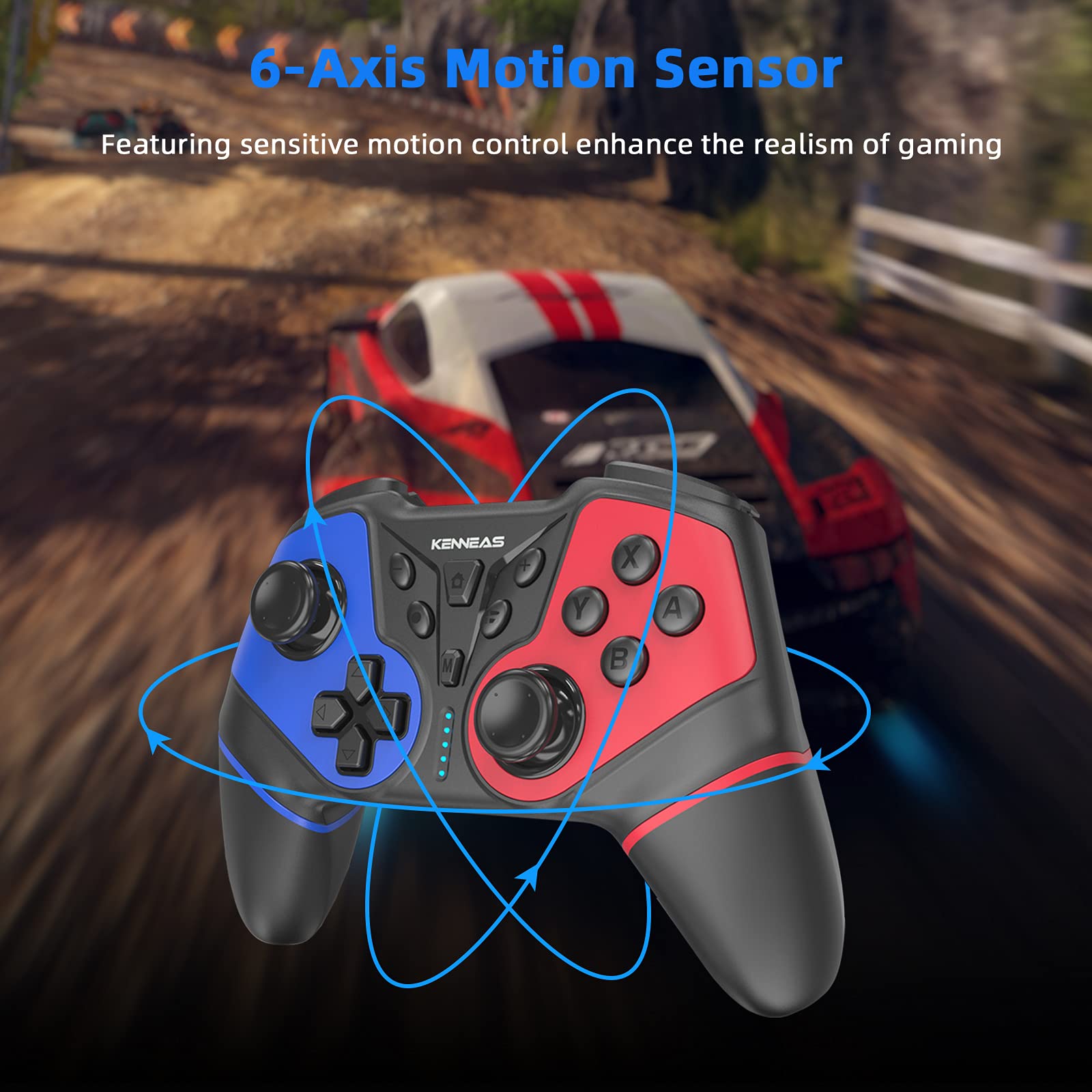 Wireless Pro Controller for Switch/Switch Lite/OLED, Switch Remote with Programmable, 4-Level Vibration, Motion, Wake-up, Turbo Function & Ergonomics Design, 600mAh Battery Wireless Switch Controller