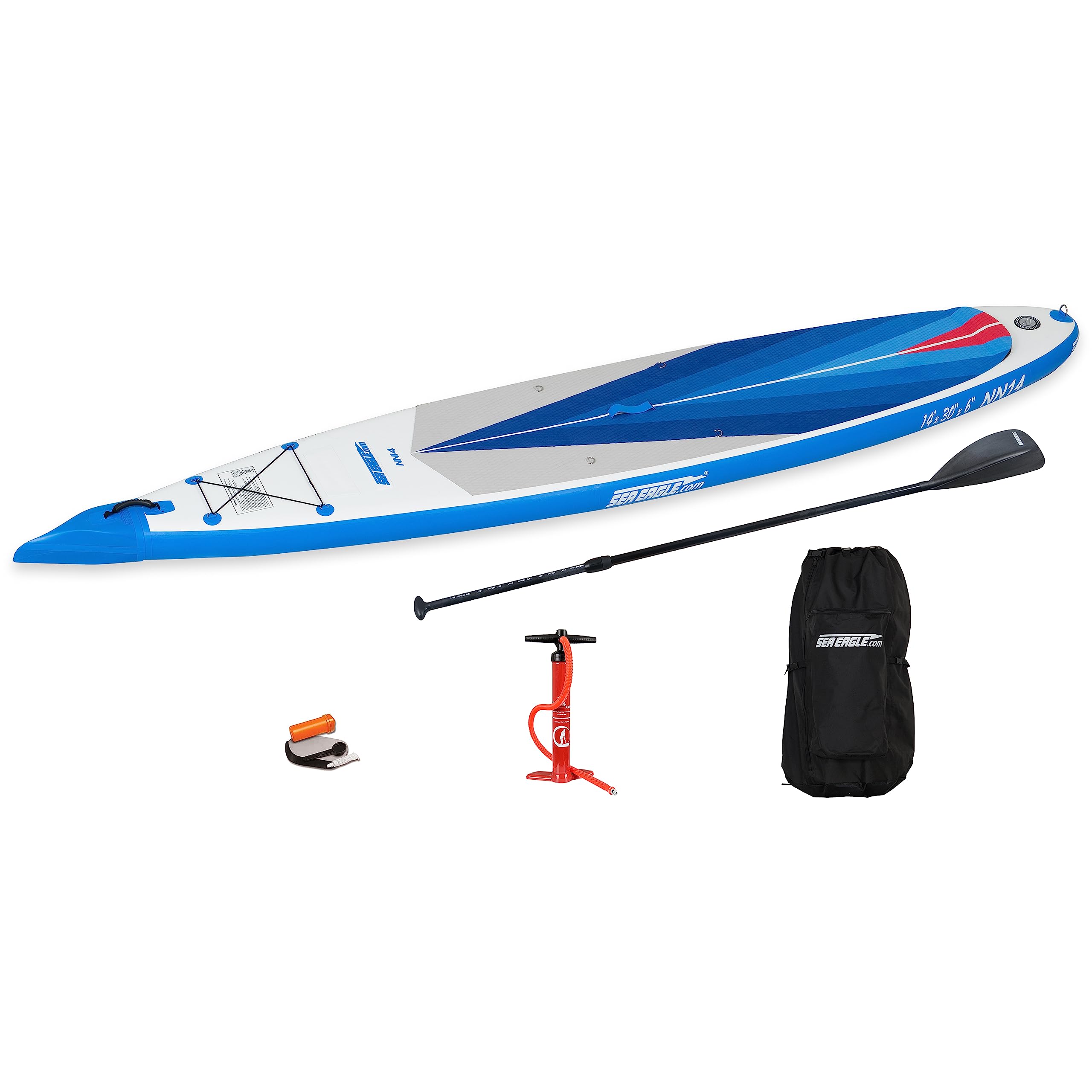 Sea Eagle NeedleNose 14â Inflatable Lightweight High Pressure Drop Stitch Stand Up Paddle Board SUP, Patented Wave Piercing Bow (NN14 iSUP Start Up)