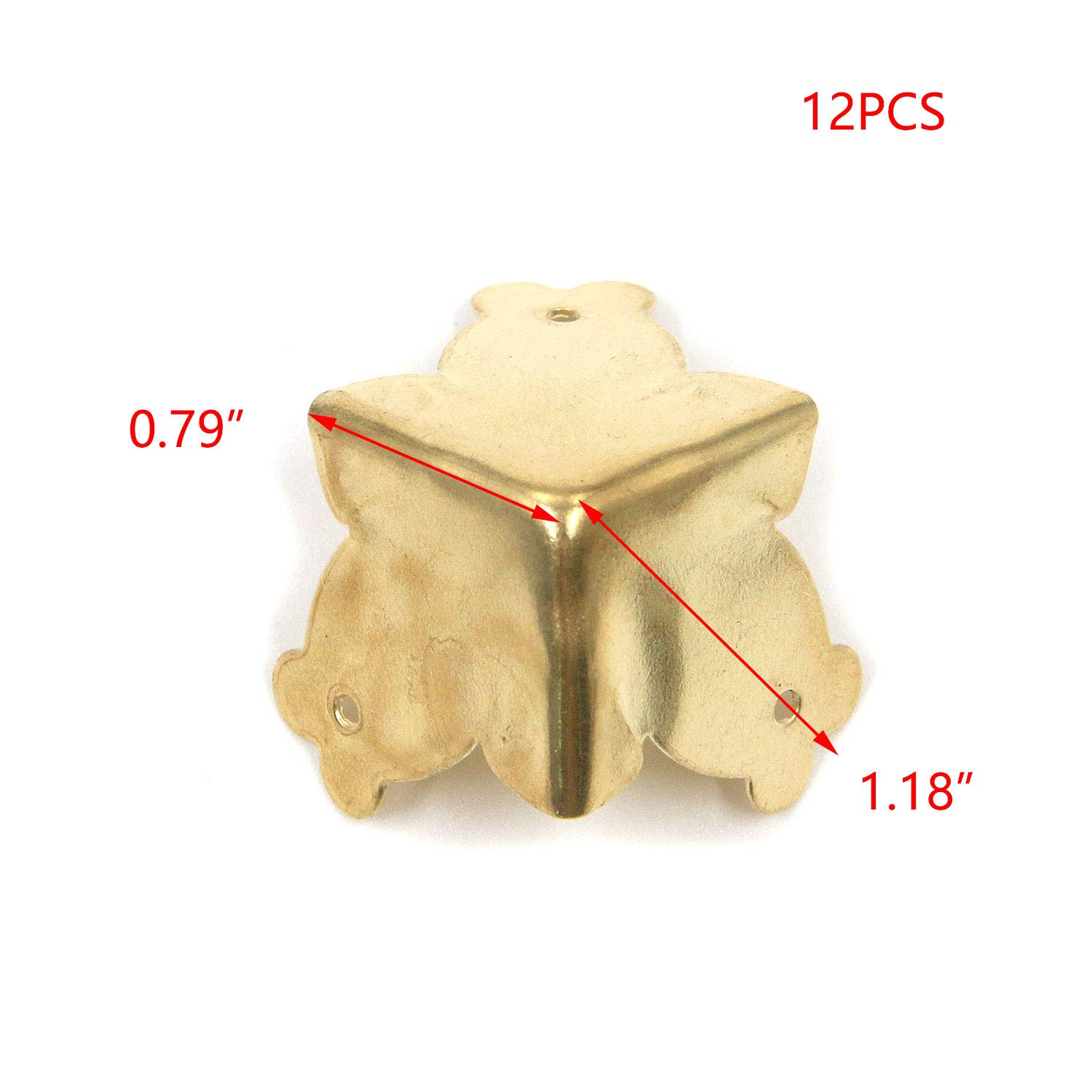 T Tulead Corner Protectors 30mm/1.18" Decorative Corner Box Edge Guard Table Bench Cabinet Corner Protector Pack of 12 with Mounting Nails