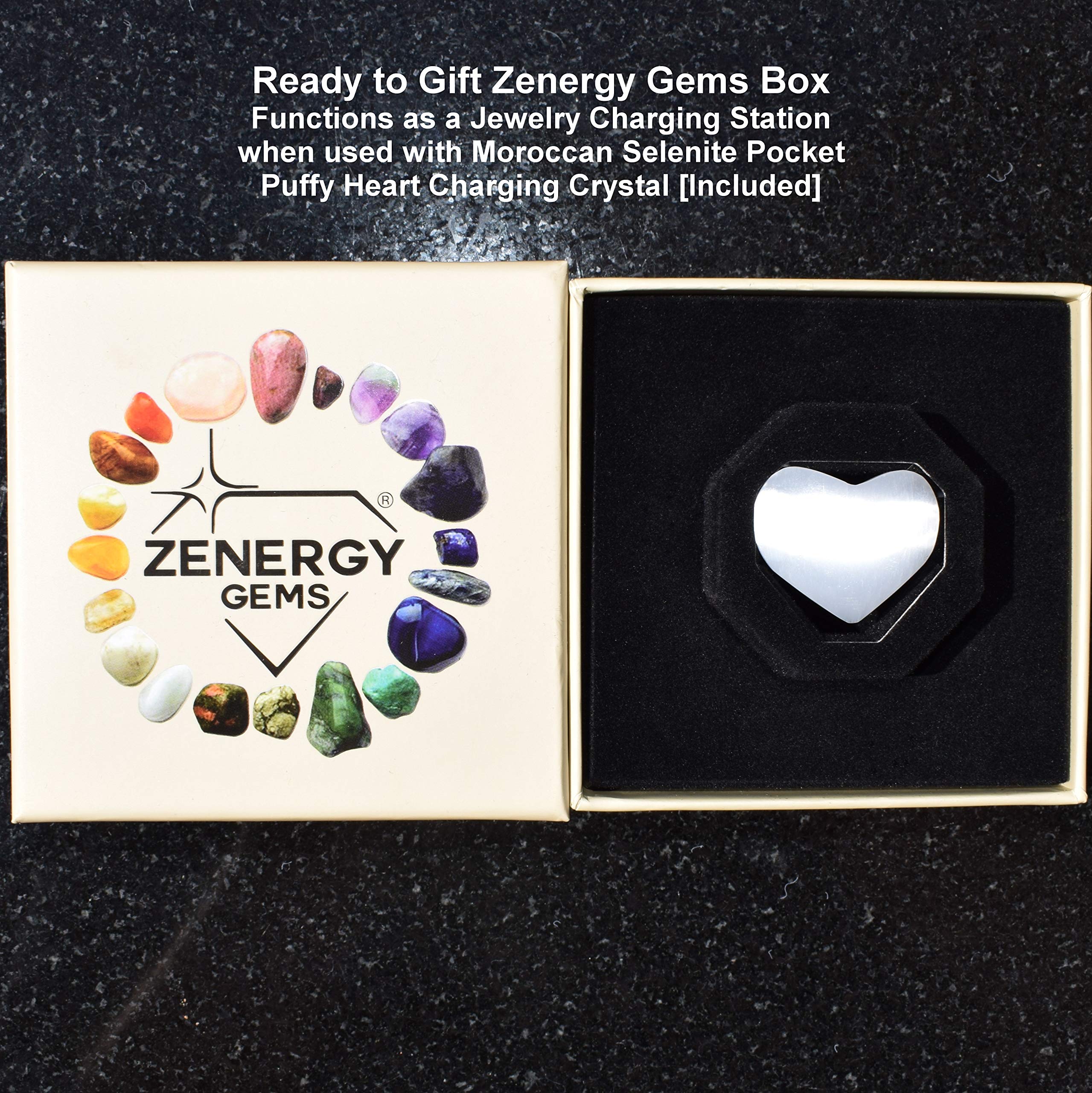 Zenergy Gems Charged Premium Natural Nephrite Inca Jade Chip Bead Bracelet + Moroccan Selenite Charging Crystal [Included]