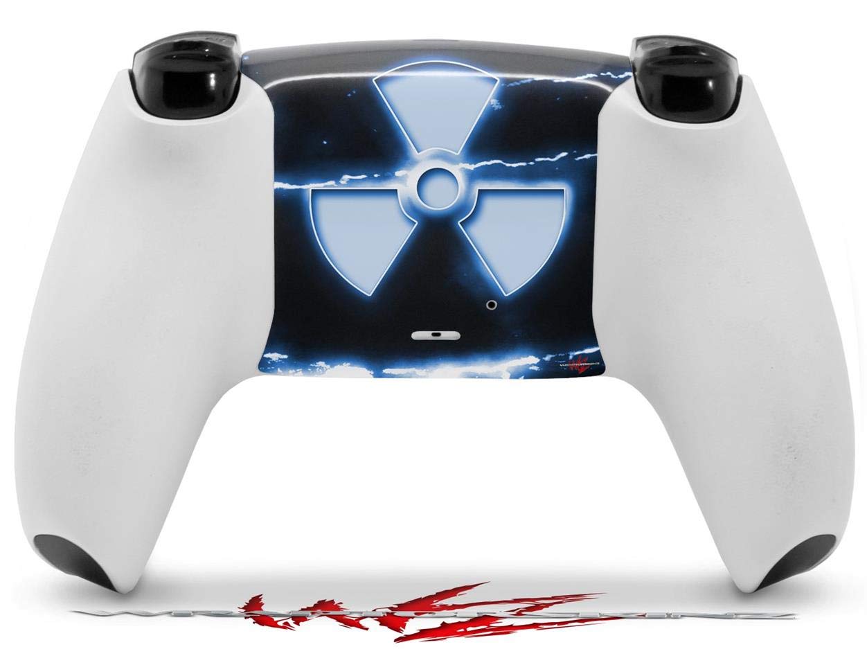 WraptorSkinz Skin Wrap compatible with Sony PS5 DualSense Controller Radioactive Blue (CONTROLLER NOT INCLUDED)