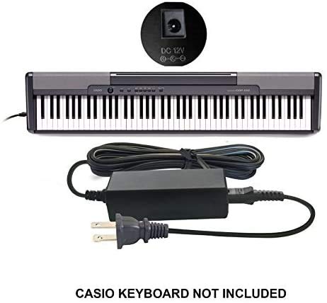 Replacement for Casio DC 12V / 12V Volt Adapter Adaptor Power Supply Cord AD-12M3, AD-12MLA(U), AD-12MLA, AD-12M, AD-12UL, AD-12, AD-12FL, FC2, TJ2 for Select Keyboards, Digital Piano, Synthesizers
