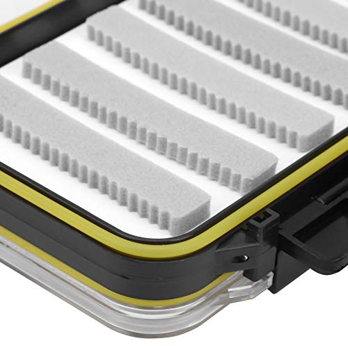 Ueohitsct Fly Fishing Box ABS Two‑Sided Transparent Lures Storage Case Fishing Gear Accessories