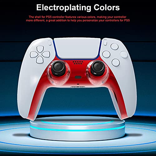 Yuxinkang DIY Replacement Decorative Trim Shell For Controller, Controller Face Plates Replacement For PS5, Chrome Clip Shell For PS5 Controller, Plates Cover For PS5 Controller