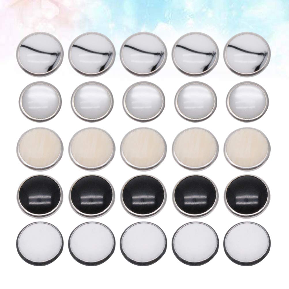 Supvox 50pcs Snap Fastener Kit Classic Rhinestone Prong Ring Snaps for Western Shirt Clothes Popper Studs (Random Color)