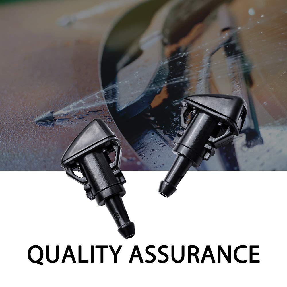 OTUAYAUTO Front Windshield Washer Nozzles - Compatible with Dodge Caliber, Journey | Jeep Grand Cherokee, Compass | Ram 1500 2500 3500 - Replaces OEM #: 4805742AB, Spray Jet Kit (pack of 2)