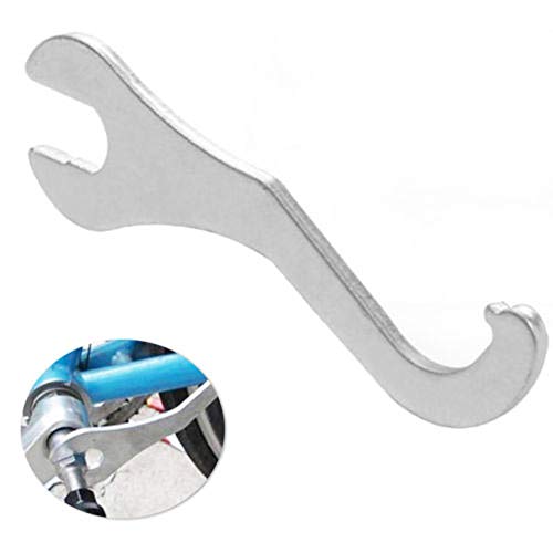 Zerlibeaful Bicycle Bike Pedal Lock Remover Tool Bracket Bottom Ring Bike Accessories Bicycle Tire Pump with Pressure Gauge (Silver, One Size)