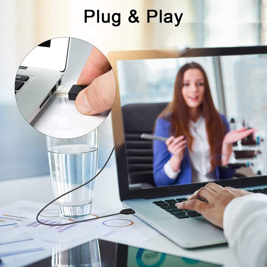PC Cameras Webcam with Microphone, Computer Web Camera 1080p for Live Streaming, Gaming, Calling and Conferencing Flexible Rotatable,Red