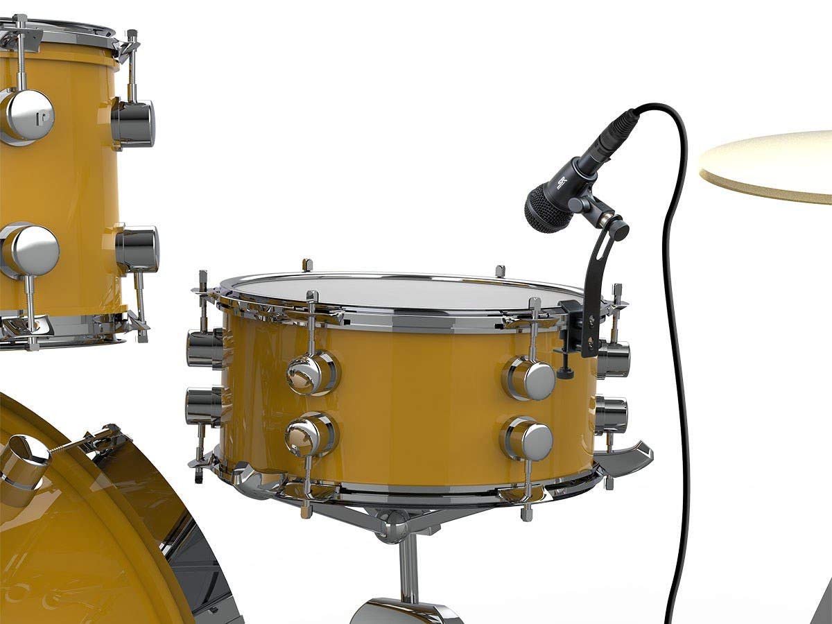 Stage Right Monoprice 7-Piece Drum and Instrument Mic Kit, With Mounts and Case, Balanced XLR Connections - Series