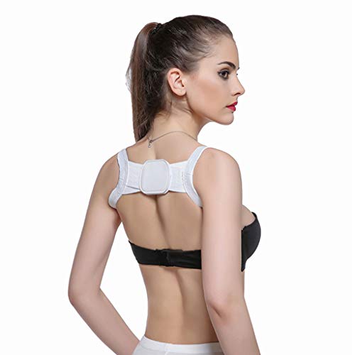 Zerlibeaful Brace Posture Strap Support Clavicle Shoulders Correct Straight Back Corrector Fitness & Yoga Equipment Yoga Studio Accessories (White, L)