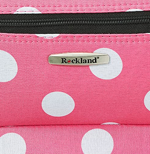 Rockland Fashion Softside Upright Luggage Set, Expandable, Pink Dots, 2-Piece (14/19)