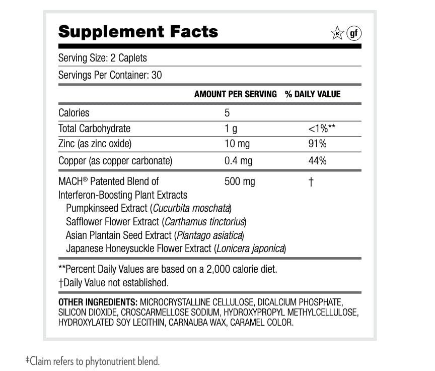 Shaklee - NutriFeron® Immune-Boosting Botanical Blend - Developed by Renowned Immunologist - Promotes Healthy Immune Function with Interferon-Boosting Ingredients - Contains Zinc - 60 Caplets