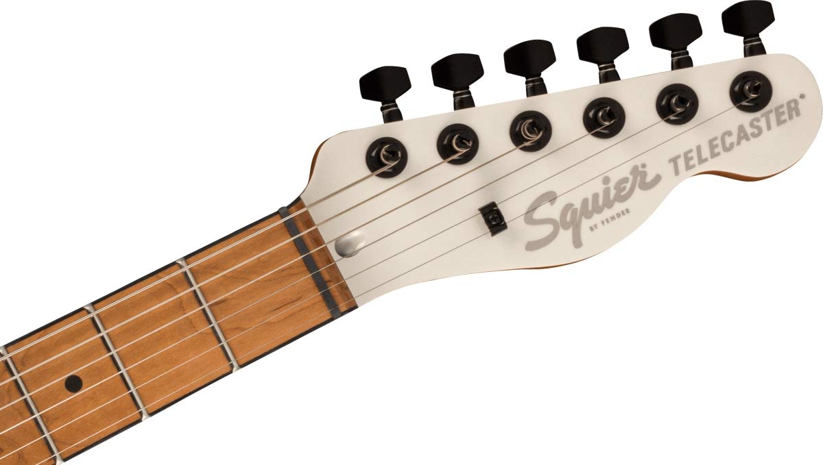 Squier Contemporary RH Telecaster Electric Guitar, with 2-Year Warranty, Pearl White, Roasted Maple Fingerboard, None Pickguard