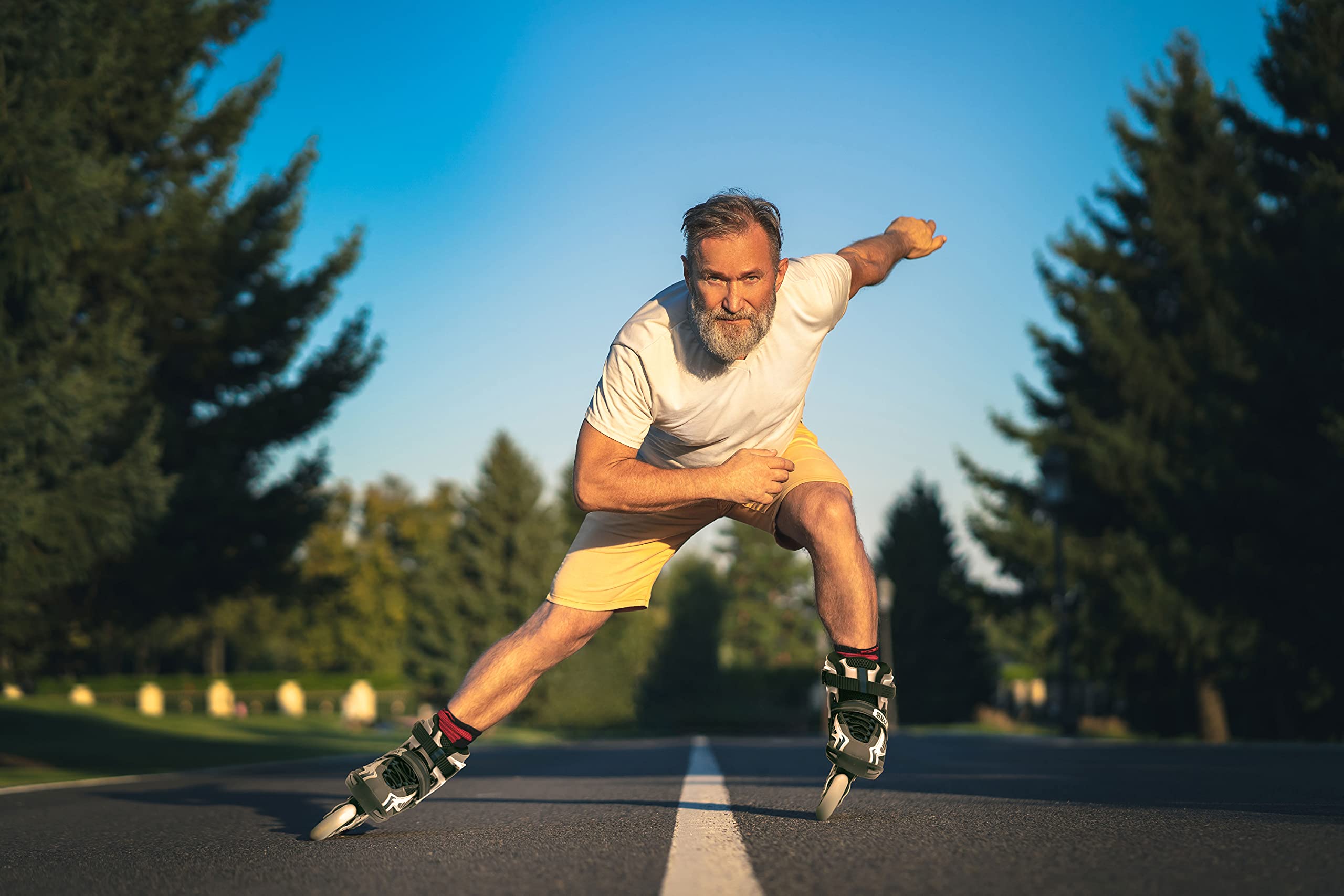 STMAX Inline Skates for Men - Size 7 to 13 Men - ABEC 7 Roller Skate for Men and Kids - Patines para Hombre - Skates Adults 10 Men Blue
