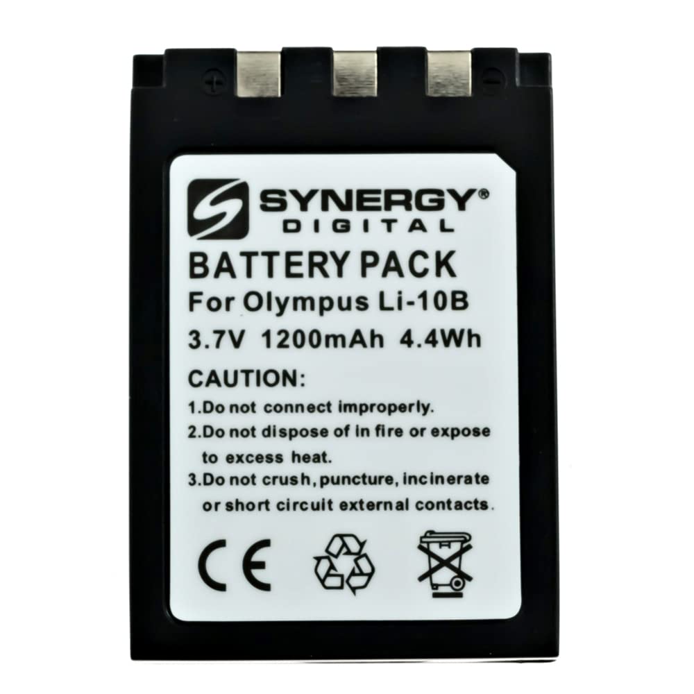 SDLI10B Lithium-Ion Battery - Ultra High Capacity (3.7V 1090 mAh) - Replacement for Olympus LI-10B and LI-12B Batteries for Olympus C-50, C-5000, FE-200, IR-500, Stylus 1000, 300, 400, 410, 500, 600