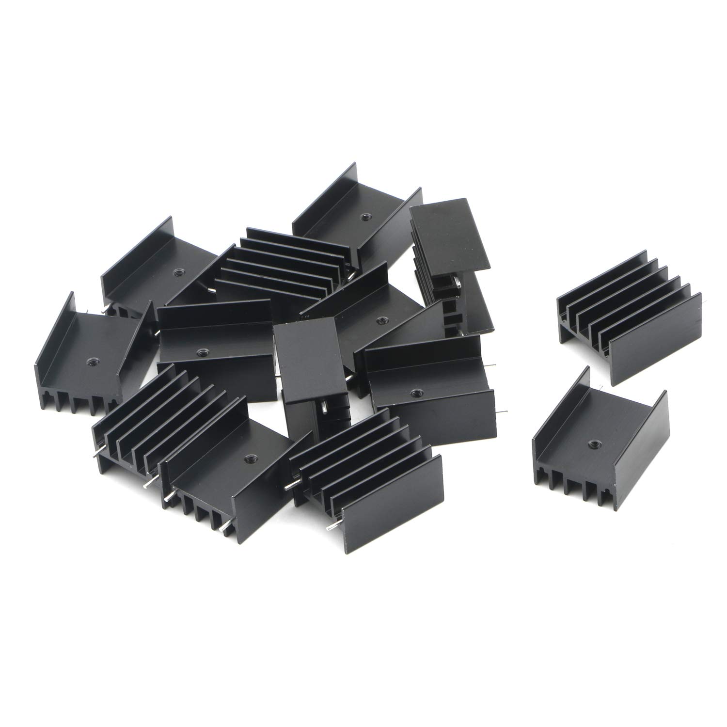Senmod Small Heatsink Kit, 30x23x16mm Heat Sink Cooling Module Fin for MTDA7294, L298, IC Module, Pack of 30