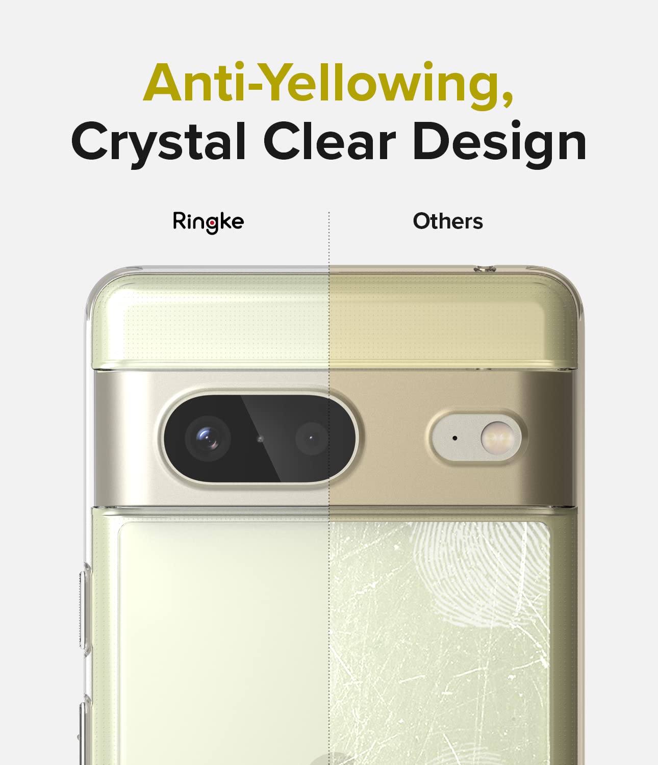 Ringke Fusion [Precise Cutouts for Camera Lenses] Compatible with Google Pixel 7 Case, Shockproof Bumper Transparent Phone Cover for Women, Men - Clear