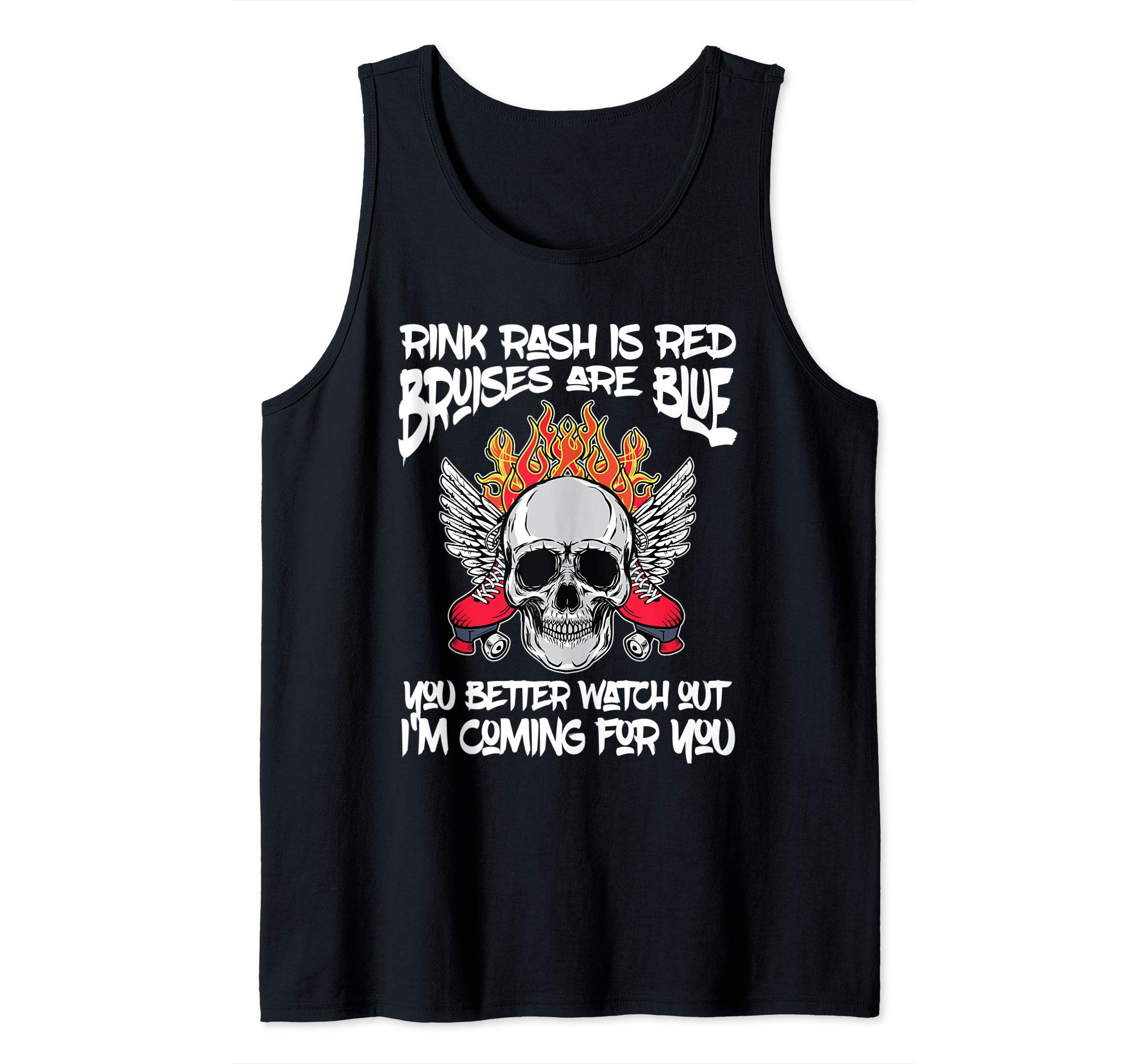 Rink Rash is Red Bruises are Blue Flat Track Roller Derby Tank Top