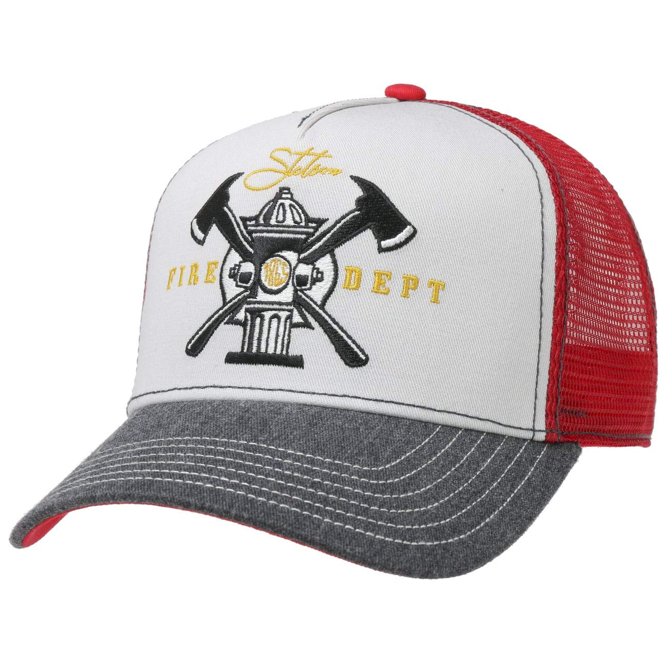 Stetson Fire Dept. Trucker Cap Men Grey-red One Size