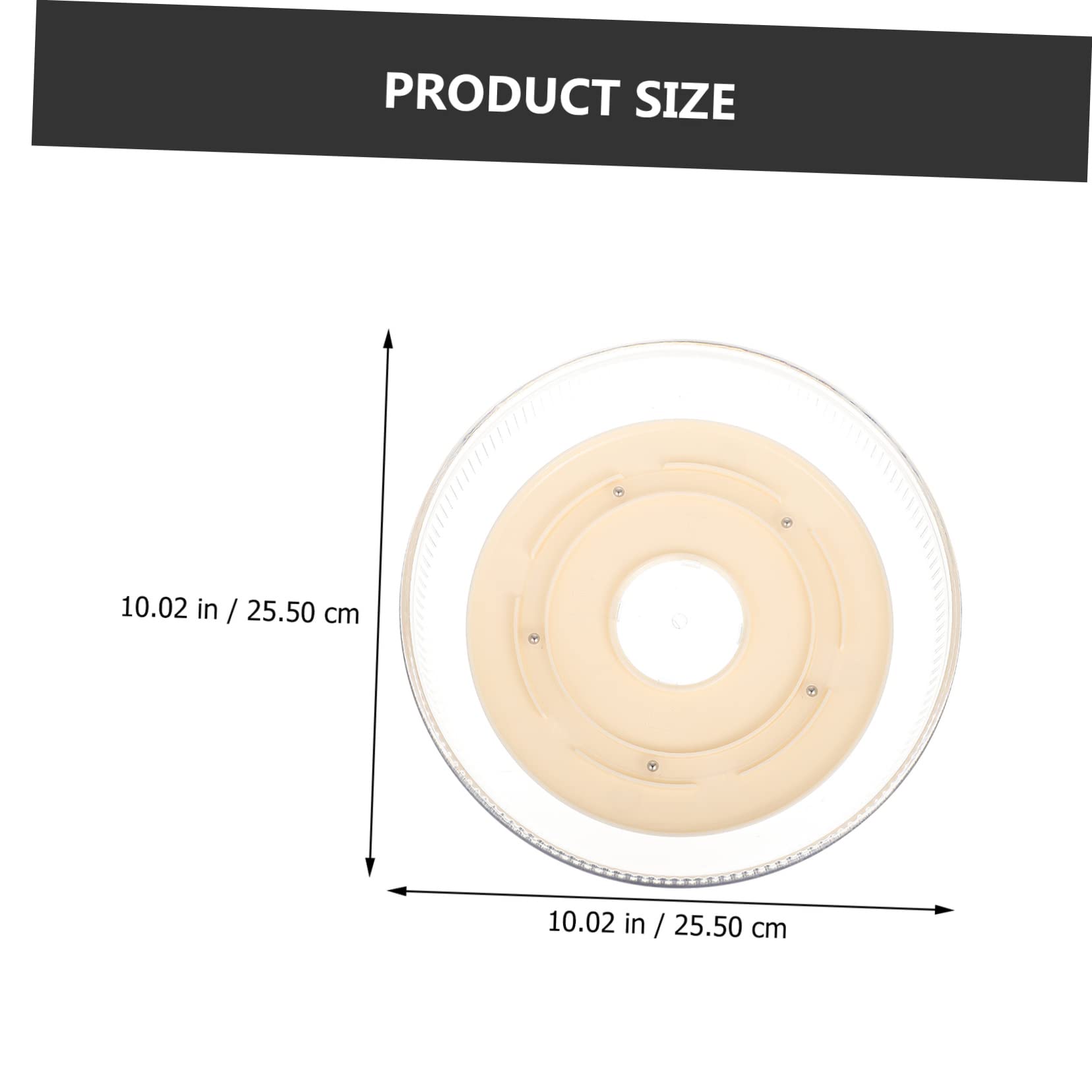 Zerodeko 3pcs rotatable Tray Plastic Trays for Food Plastic Food Tray Rotating Storage Rack Fridge Organizer for Refrigerator Seasoning Rotating Tray for Makeup Plastic Round Makeup Tray