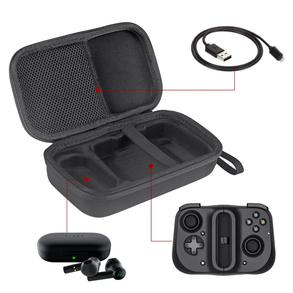 Zaracle Carrying Case Storage Bag Protect Pouch Sleeve Cover Travel Case for Razer Kishi Mobile Game Controller