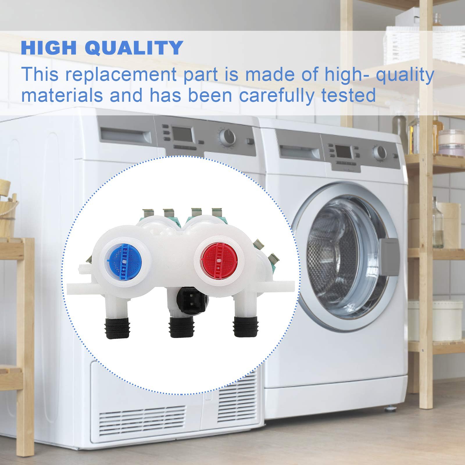 W11165546 Washer Water Inlet Valve - Compatible with May.tag &Whirlpool Washing Machine wm0642hw wm0642hw mah7500aww,Replace#w11096267