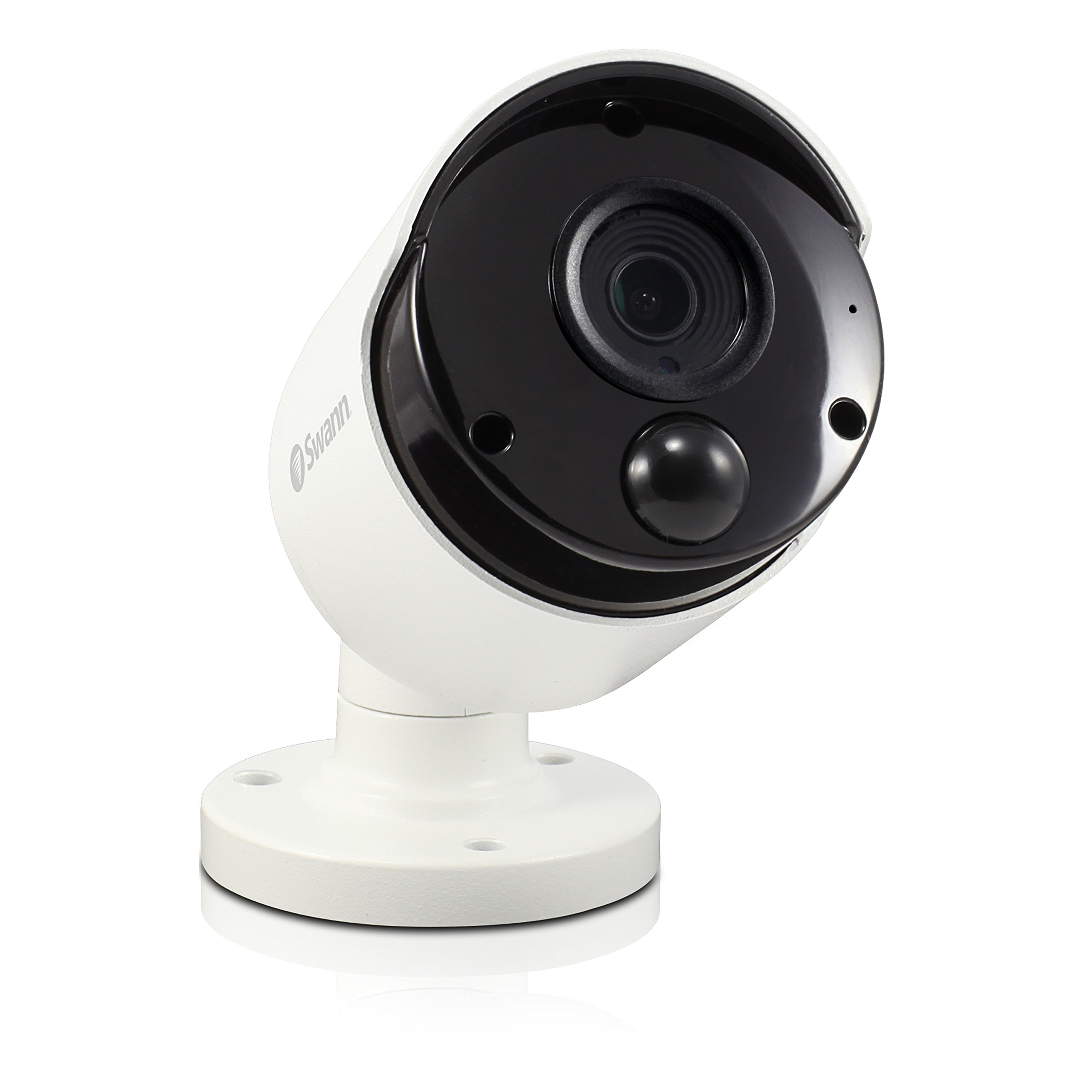 Swann Home Security Camera, POE Cat5e NVR 4K HD Video, Indoor or Outdoor Wired Surveillance CCTV, Color Night Vision, Heat Motion Detection, Metal Housing, Face Recognition, 2-Way Talk