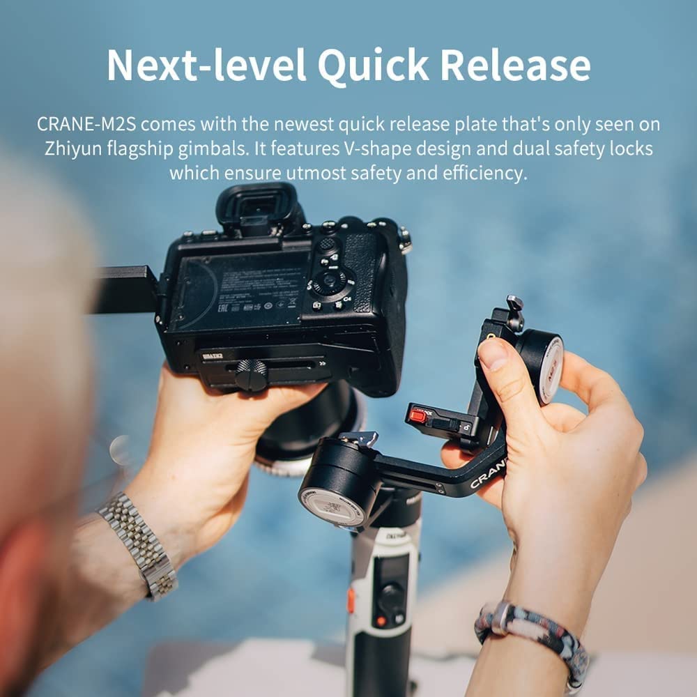 Zhiyun Crane M2S Gimbal Stabilizer for Smartphone Mirrorless DSLR Camera Action Camera,3-Axis Gimbal for iPhone Gopro Sony Canon Nikon Fujifilm Panasonic Sigma(Zhiyun Crane M2 Upgrade Version)