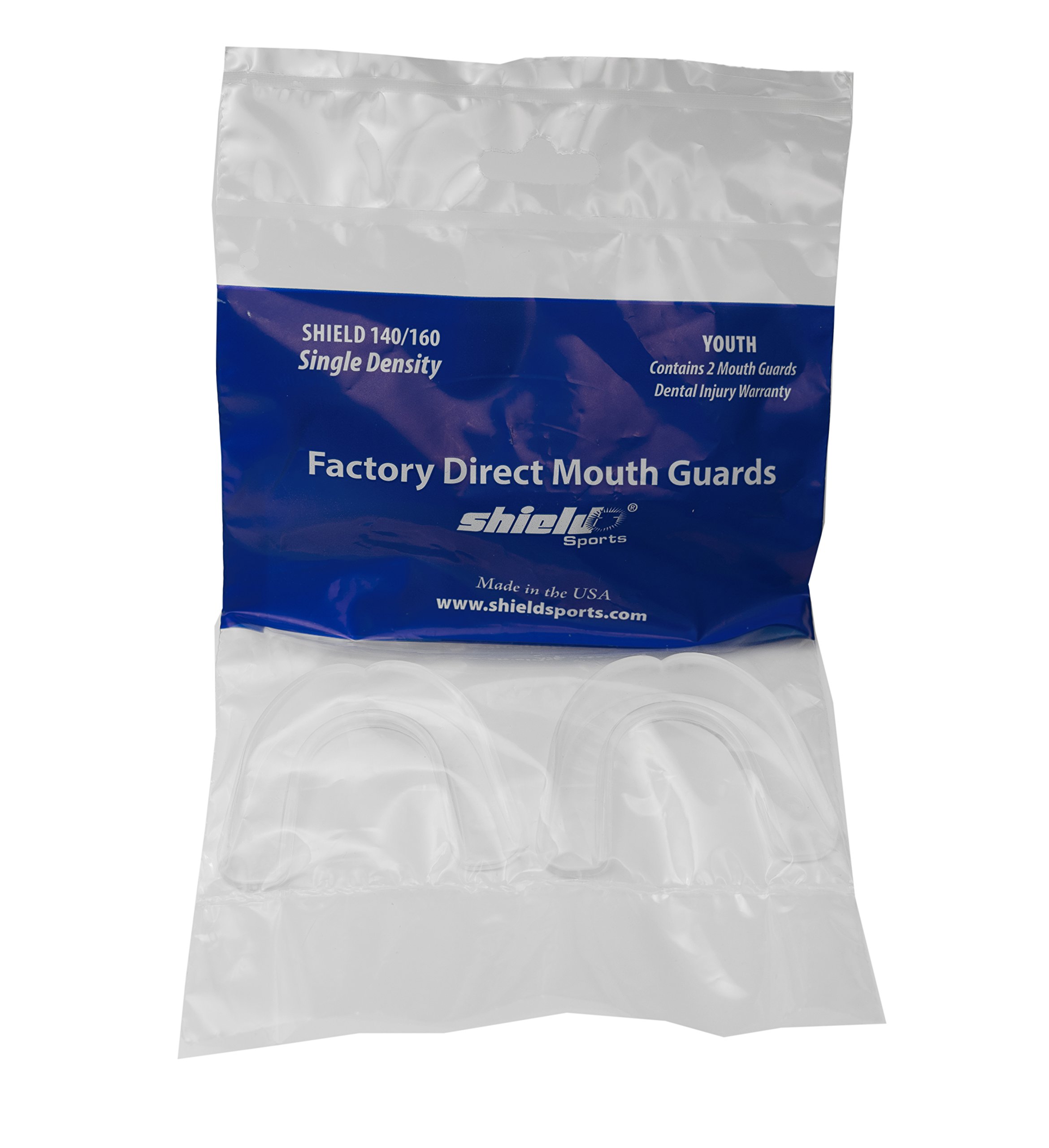 Shield Sports Single Density Mouth Guard 2 Pack,YOUTH