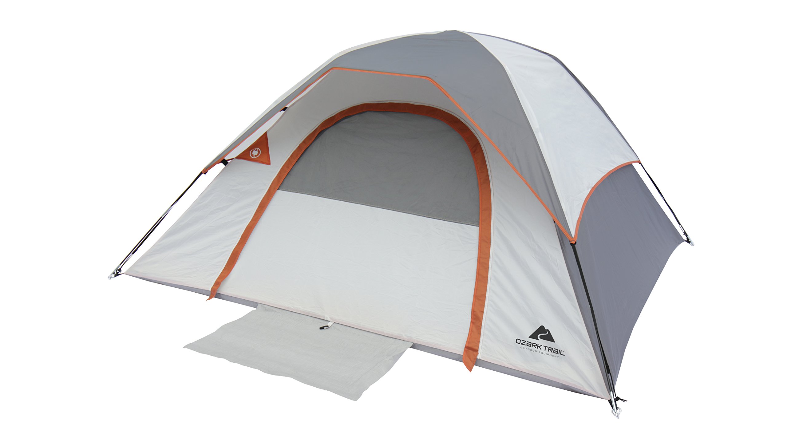 OZARK Trail Family Cabin Tent (Orange/Gray, 3 Person)