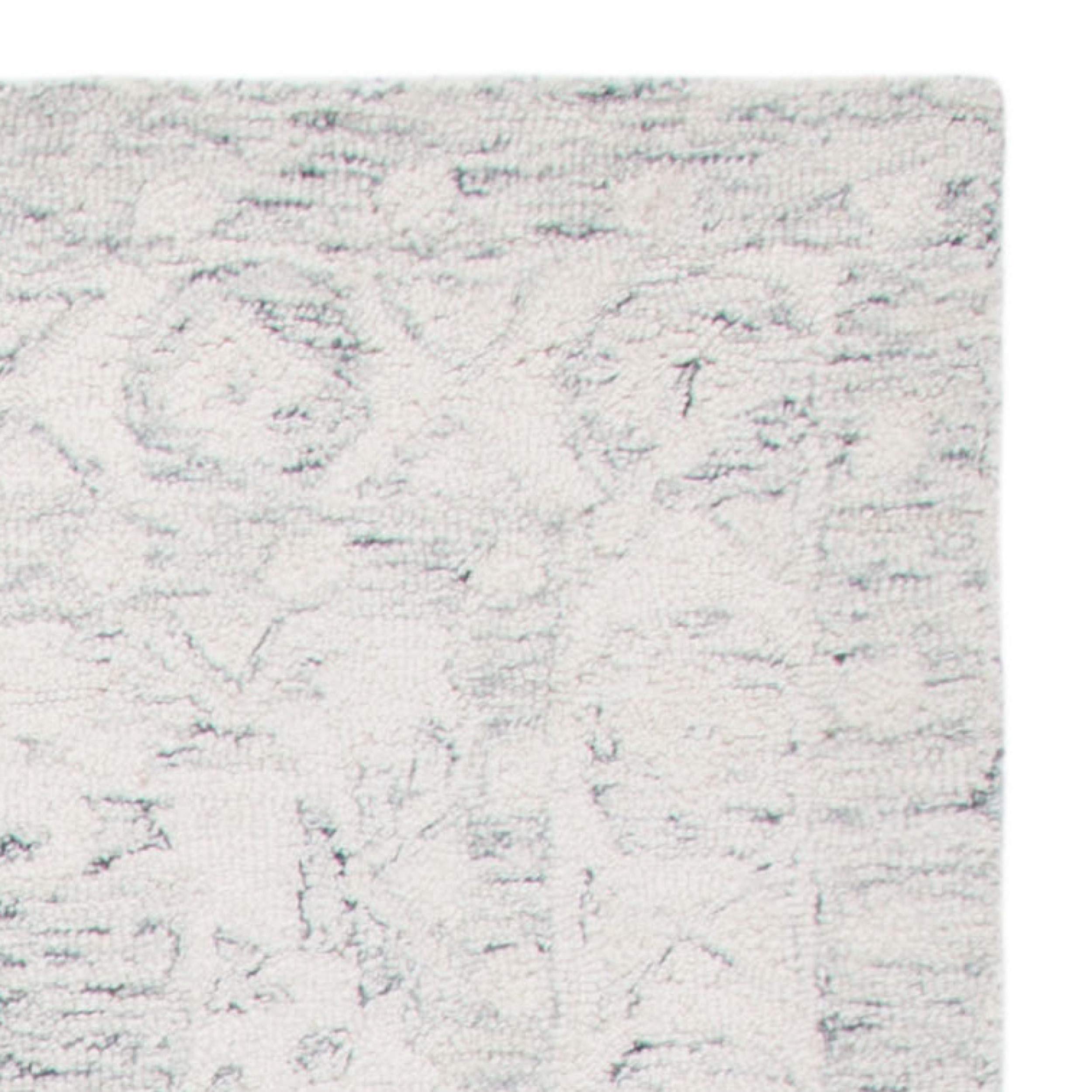SAFAVIEH Micro-Loop Collection Area Rug - 8' x 10', Charcoal & Ivory, Handmade Wool, Ideal for High Traffic Areas in Living Room, Bedroom (MLP524H)