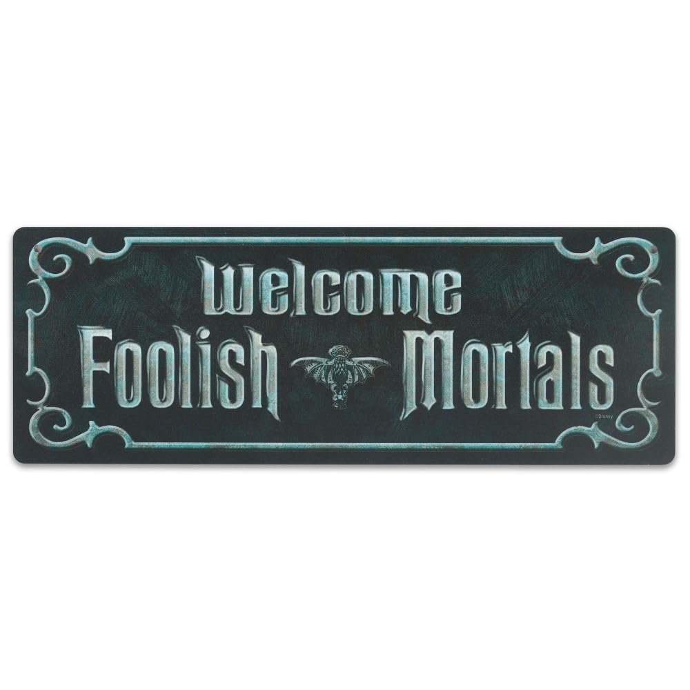 Spirit Halloween Disney's The Haunted Mansion Foolish Mortals Sign | Officially Licensed | Halloween Décor