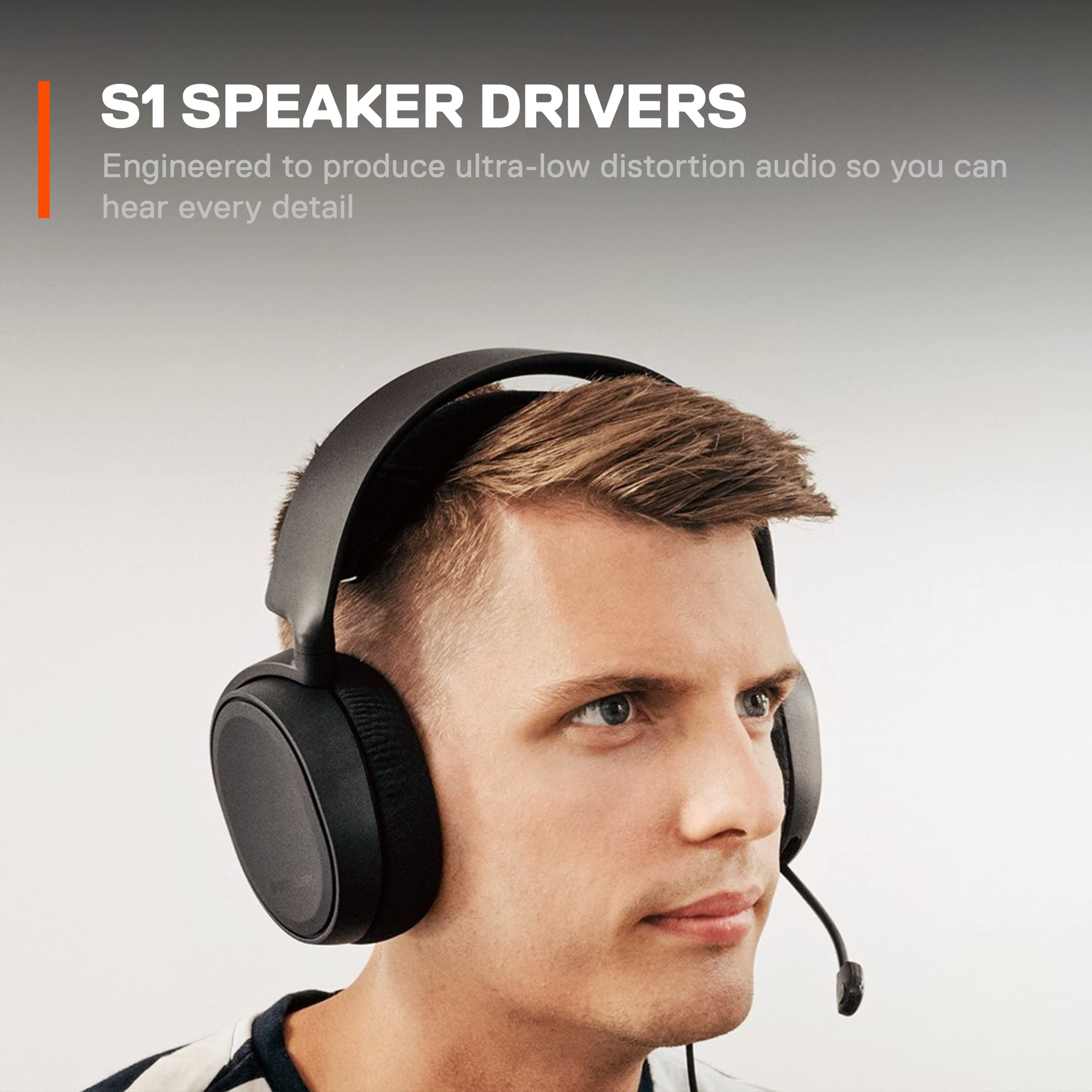 SteelSeries Arctis 3 - All-Platform Gaming Headset - for PC, PlayStation 5, Xbox One, Nintendo Switch - Black