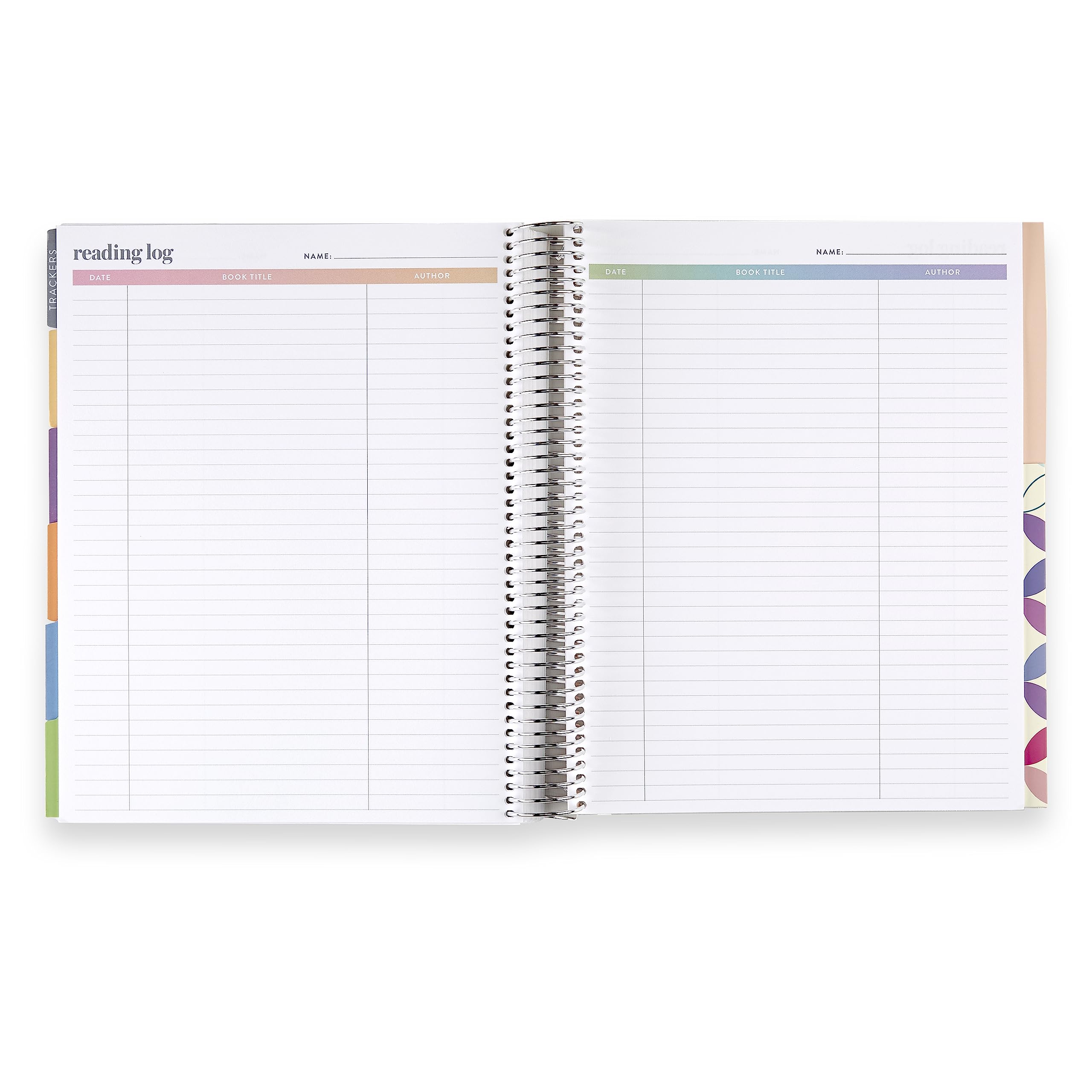 Undated Homeschool Planner 8.5" x 11" Platinum Spiral 12-Month. Layers Colorful Classic Cover by Erin Condren
