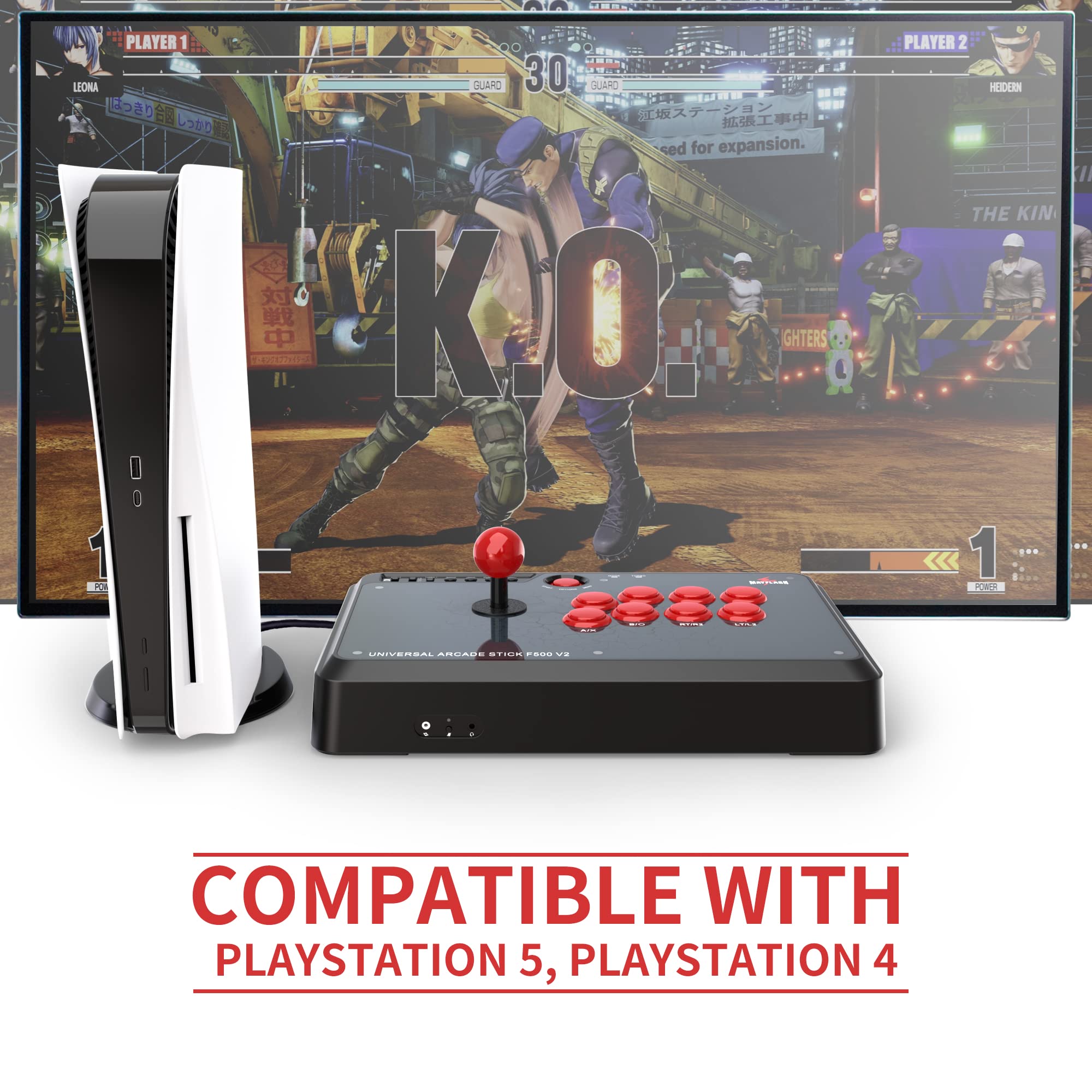 PS5 Fighting Stick PS5 Fightstick MAYFLASH F500 Arcade FightStick joystick and MAGICBOOTS Bundle for PS5 PS4 Compatible PS5, Xbox Series S/X, PS4,PS3, Xbox One, Xbox 360, PC, Switch