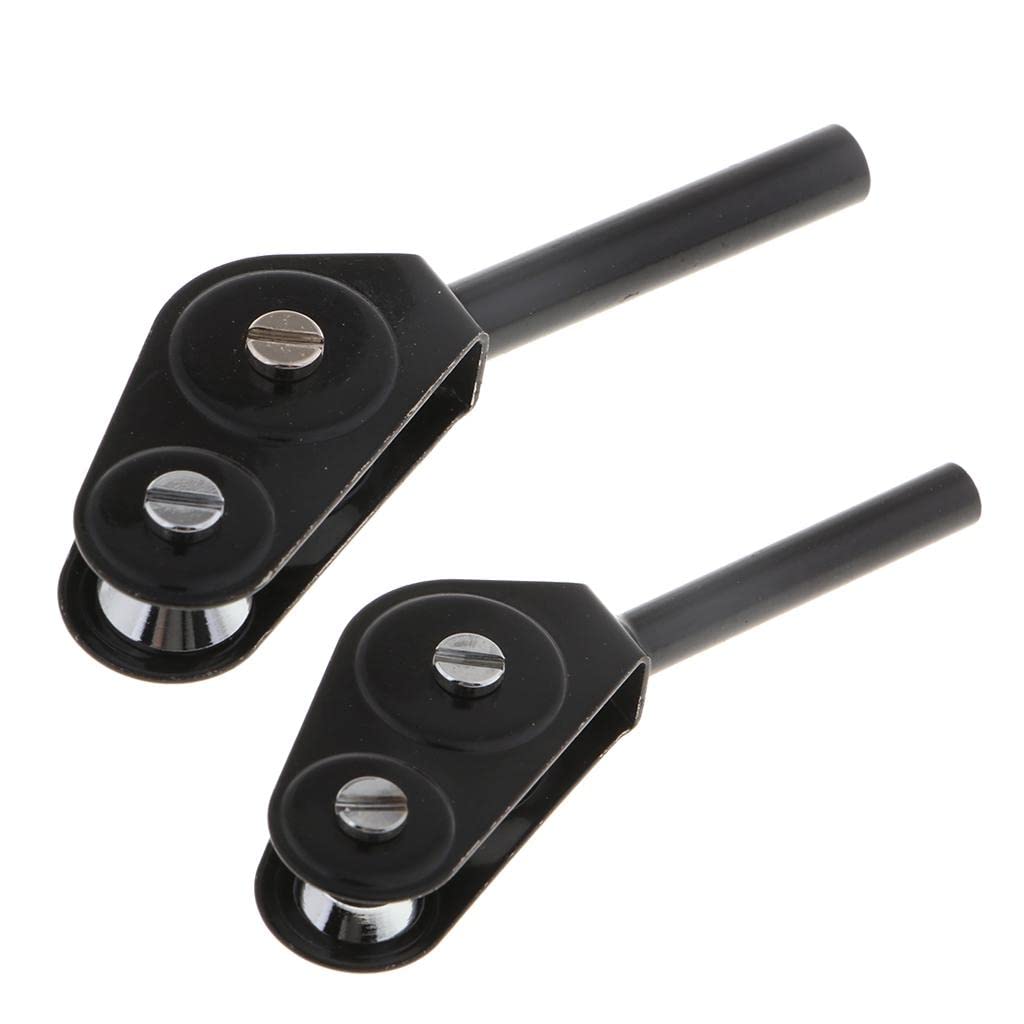 SM SunniMix 2pcs Fishing Rod Double Roller Tip Guides DIY Rod Building or Repair