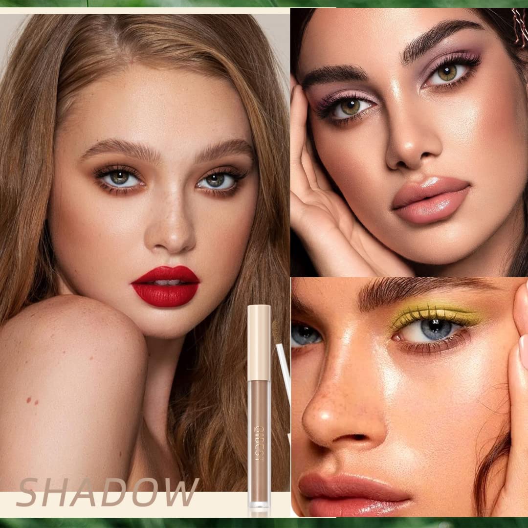 ONarisae Matte Eyeshadow liquid Long Lasting High-pigmented Eye shadow Gel Eye Makeup (Matte Brown)