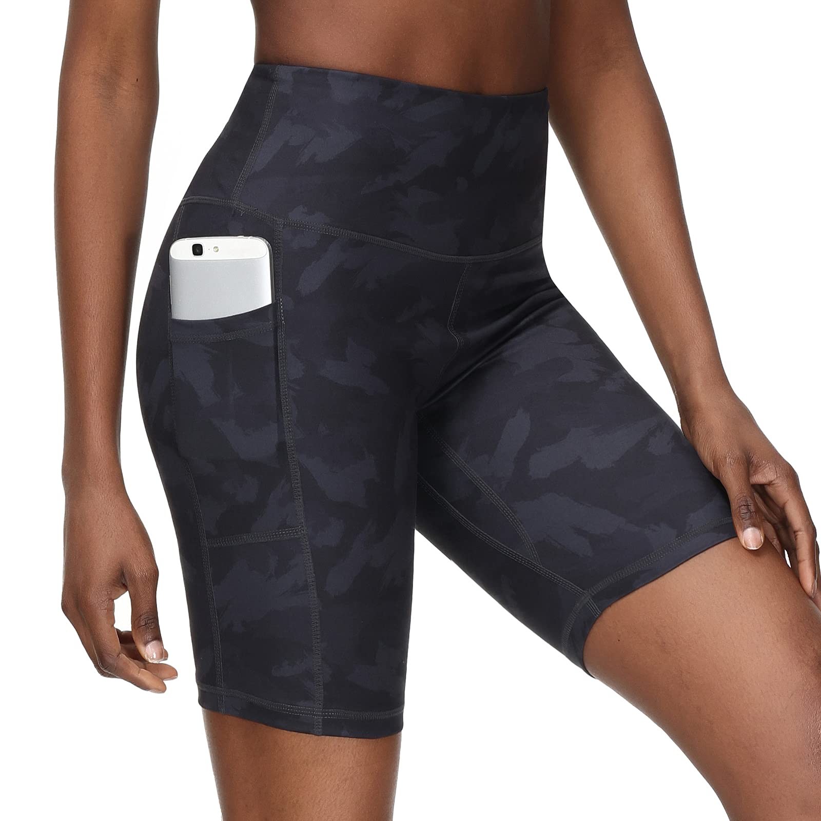 Youthor Workout Biker Shorts Women - 8" Womens Athletic High Waisted Yoga Shorts