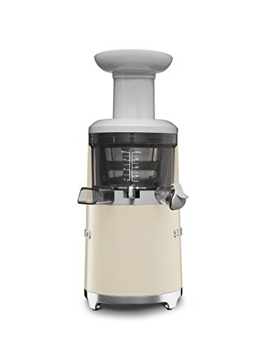 Smeg SJF01CREU 150W 50's Retro Style Aesthetic Slow Juicer, Cream