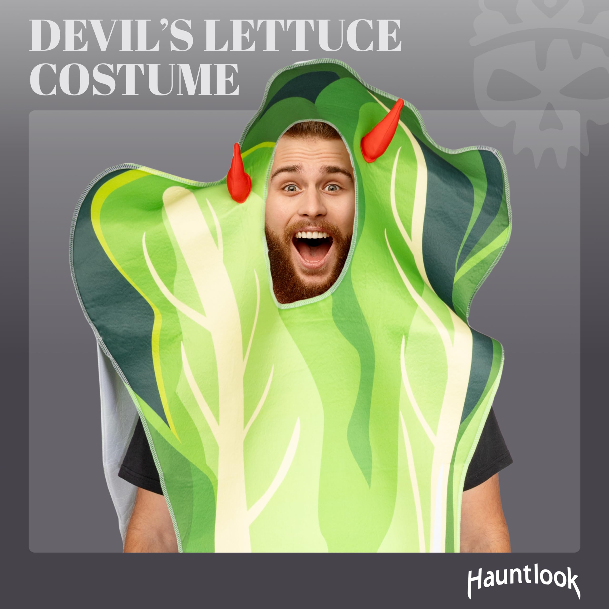 Single Funny Fruit & Veggie Costume - Slip On Halloween Costume for Women and Men - One Size Fits All - Apple Costume