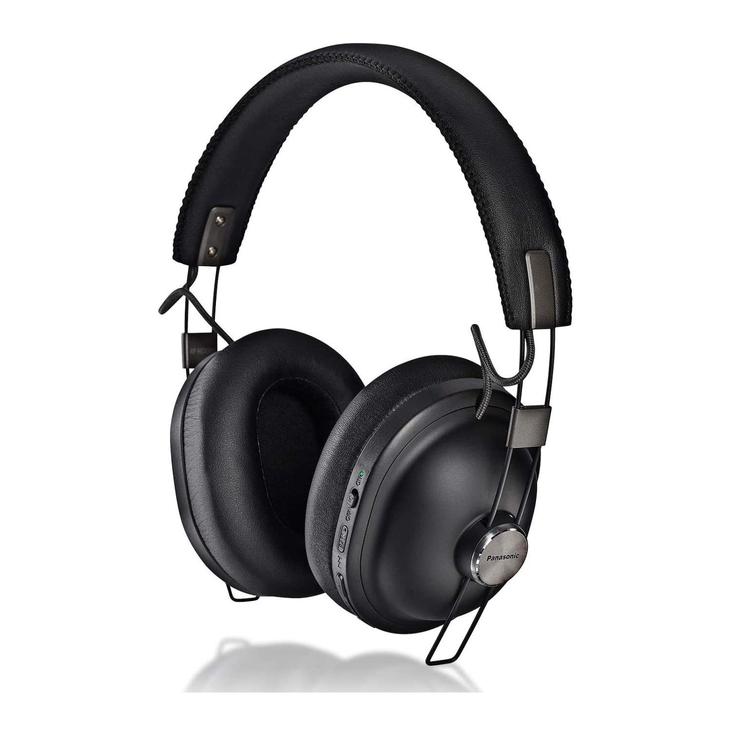 Panasonic Retro Noise Cancelling Bluetooth Wireless Headphone with Voice Assist, Microphone, Deep Bass Enhancer, 24 Hours Playback -RP-HTX90N-K (Black)