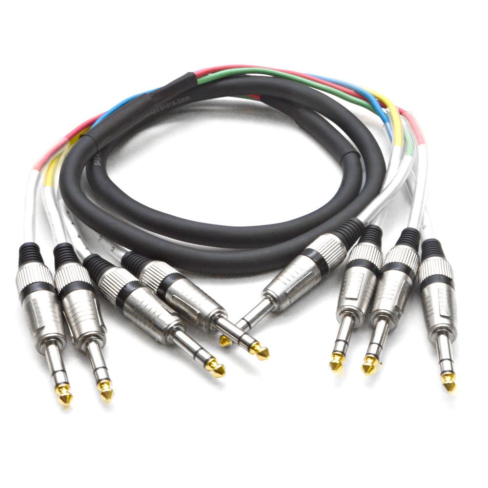 Seismic Audio - SASRT-8x25-8 Channel 1/4" TRS Snake Cable -25 Feet Long -Serviceable Ends -Pro Audio Effects Snake for Live Live, Recording, Studios and Gigs -Patch, Amp, Mixer, Audio Interface 25'