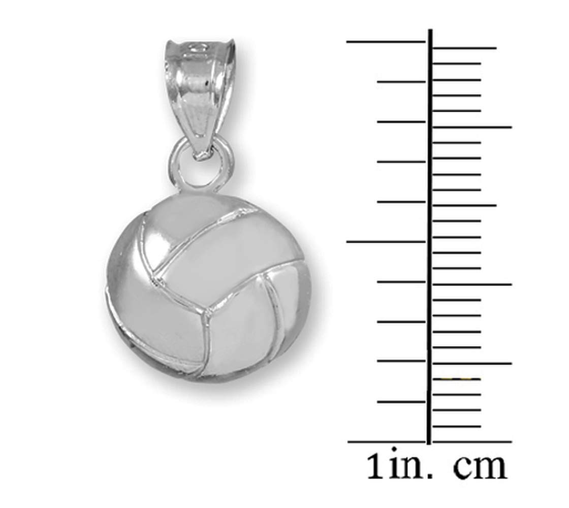 Sport Charm 925 Sterling Silver Beach Volleyball Charm Pendant