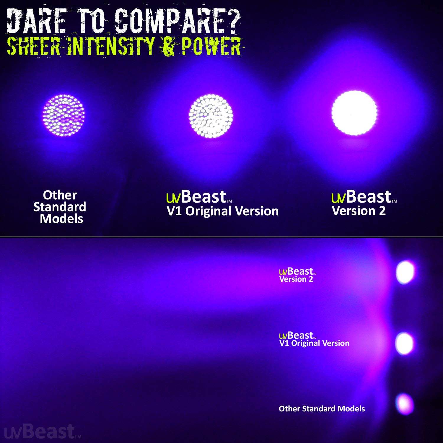 uvBeast V2 - Black Light UV Flashlight with HIGH Definition with Flood Effect 385-395nm UV Best for Commercial/Domestic Use Works Even in Ambient Light β USA Stock β UK Design