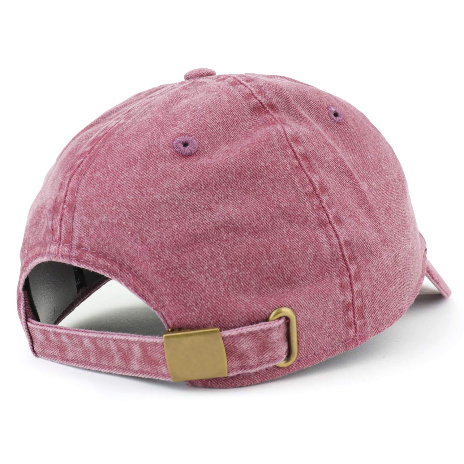 Trendy Apparel Shop Capital Mom and Dad Pigment Dyed Couple 2 Pc Cap Set - Wine - Black