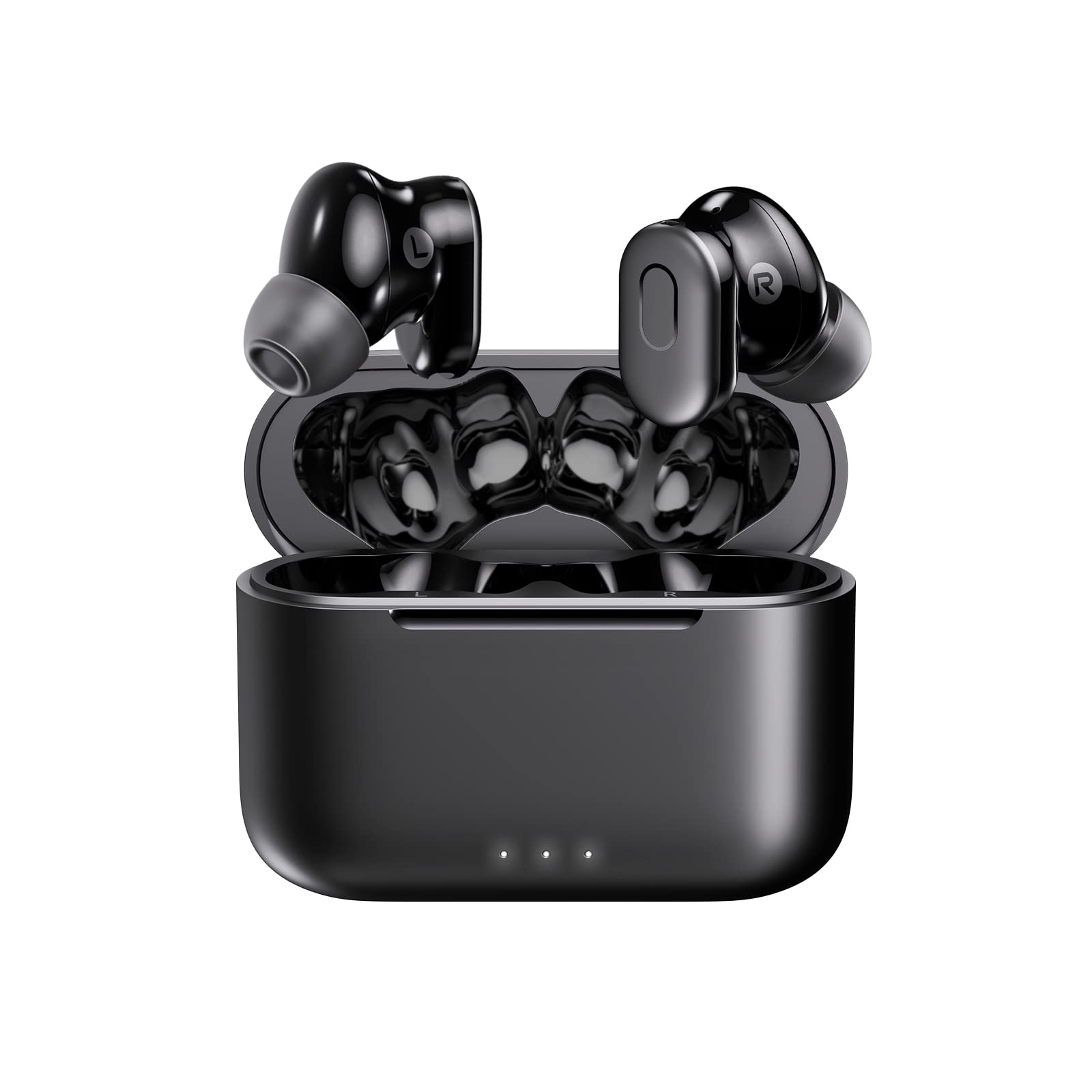 PSIER Wireless Earbuds Active Noise Cancelling Bluetooth 5.3 Ear Buds w/ 4 Mics Clear Calls, Ear Buds w/ Transparency Mode 30H Playtime IPX6 Waterproof Bluetooth Headphones for Home and Wrok (NC1)